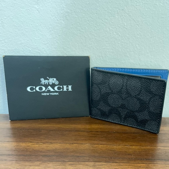 Coach | Accessories | Coach Men Card Holder Charcoal Signature | Poshmark